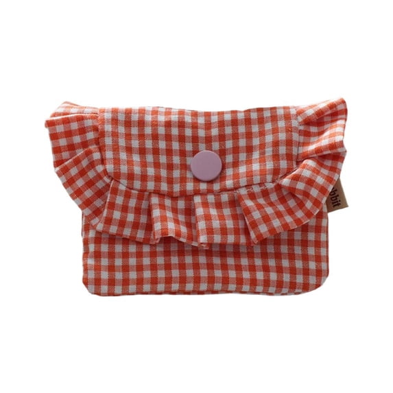 Agiufgs Coin Purse 4.7 in X 3.5 in Gingham, Closure Flap with ...
