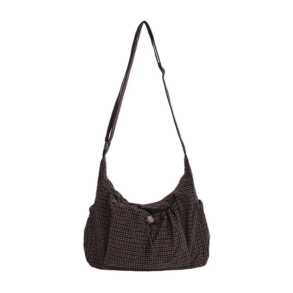 Agiufgs Crossbody Bag Fabric Checked, Adjustable Strap for Multiple ...
