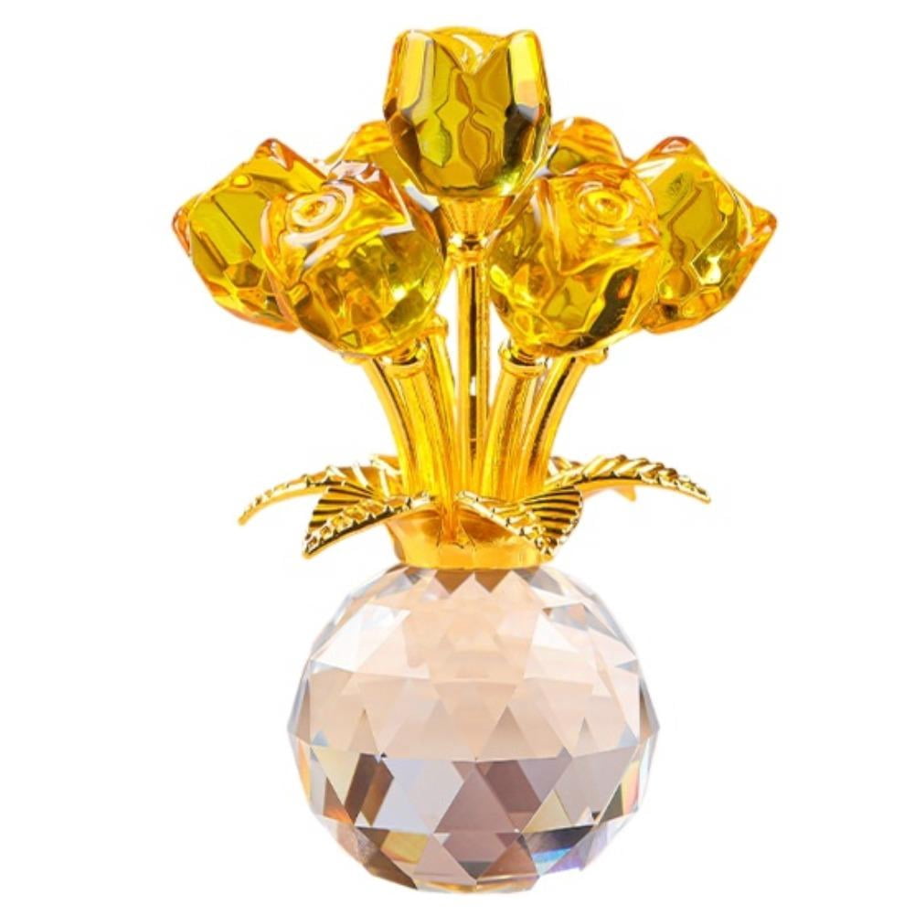 Agiufgs Crystal Flower Ornament 3.94, Refracts Light for Stunning ...