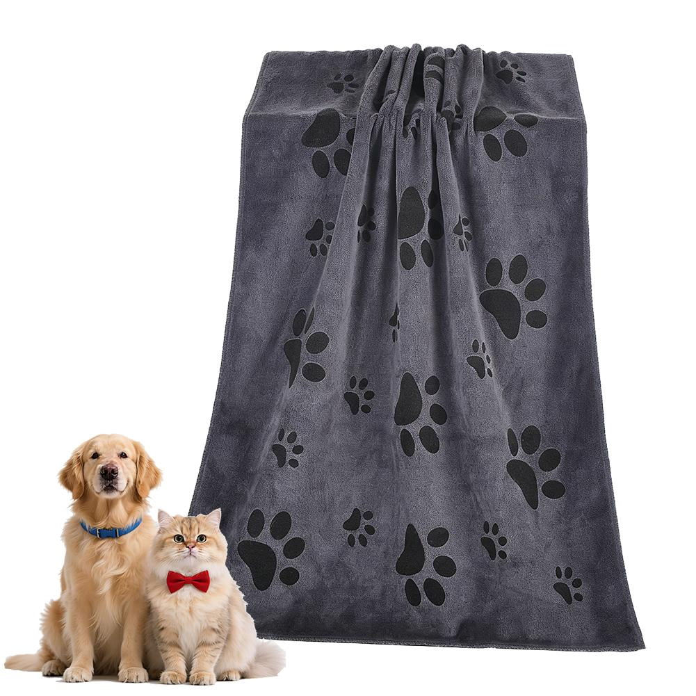 Agiufgs Dog Bath Towel 50 X 39.37 in Pet Microfiber, Super Absorbent ...