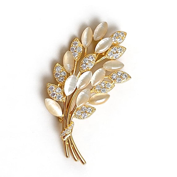 Agiufgs Double Tulip Brooch 1.18-1.57 in, Rhinestone Encrusted with ...
