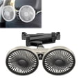 Agiufgs Dual Head Car Fan 3-Speed, 360° Rotating Multi-Directional ...