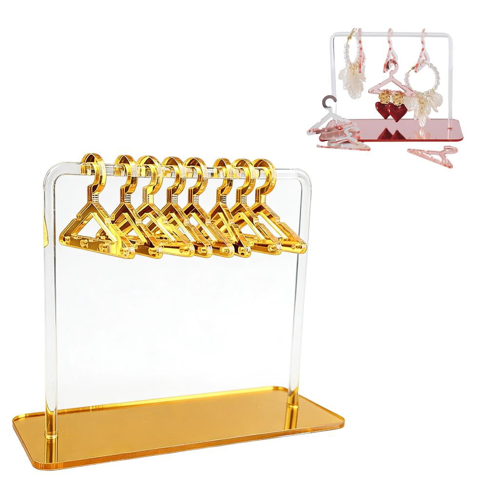 Agiufgs Earring Display Stand Acrylic, with 8 Mini Hangers for ...