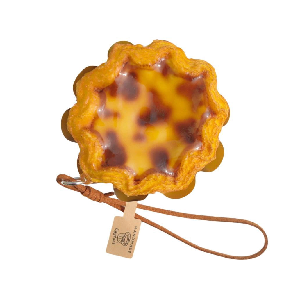 Agiufgs Egg Tart Pendant Keychain, Realistic Charm with Hanging Loop at ...