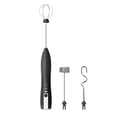 Agiufgs Electric Milk Frother Metal Handheld, USB Rechargeable with 3 ...