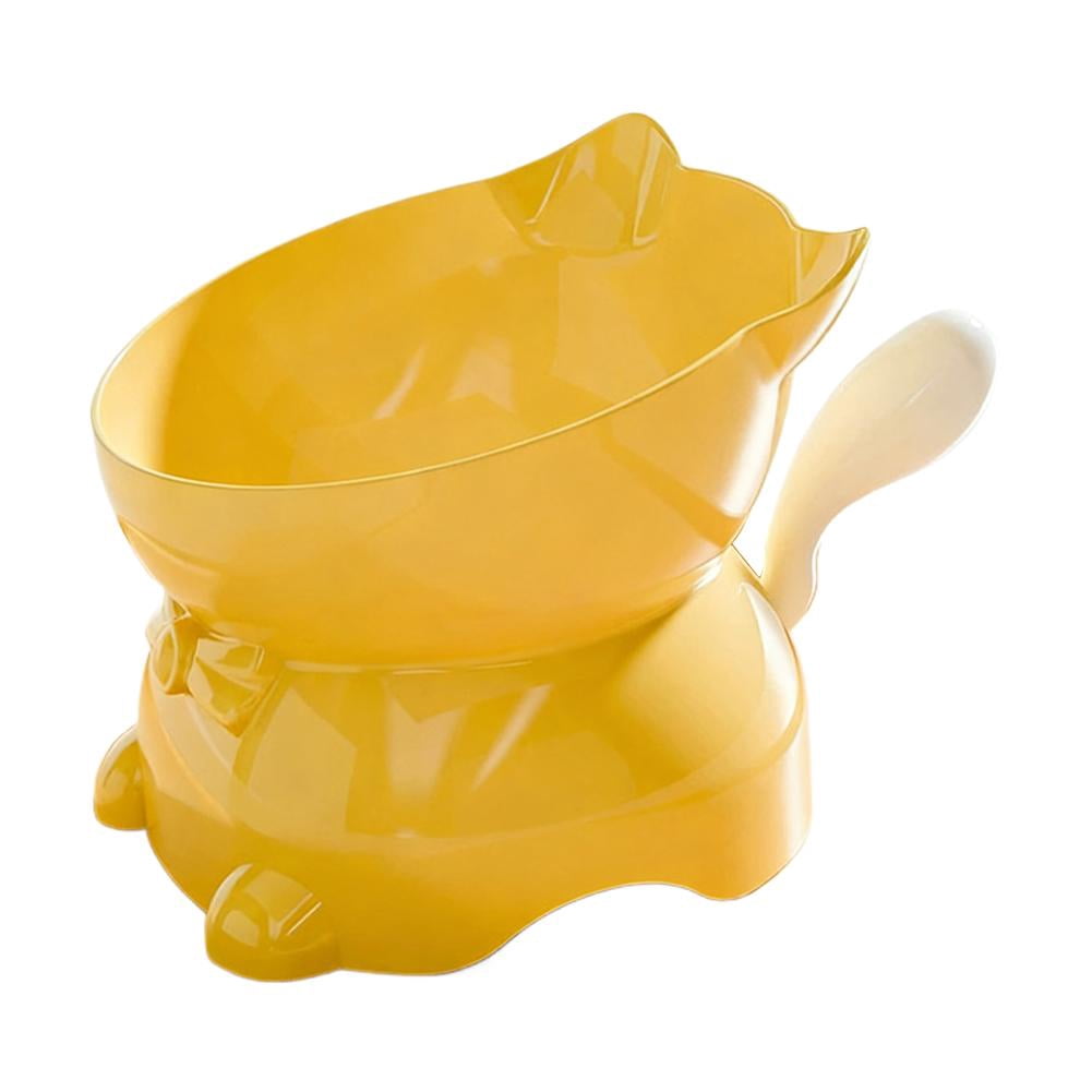 Agiufgs Elevated Cat Bowl Plastic, Ergonomic Angled Design for Better ...