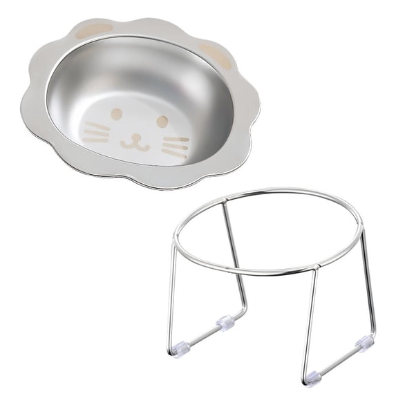 Agiufgs Elevated Cat Bowls Stainless Steel Deep spill-proof, with Stand ...
