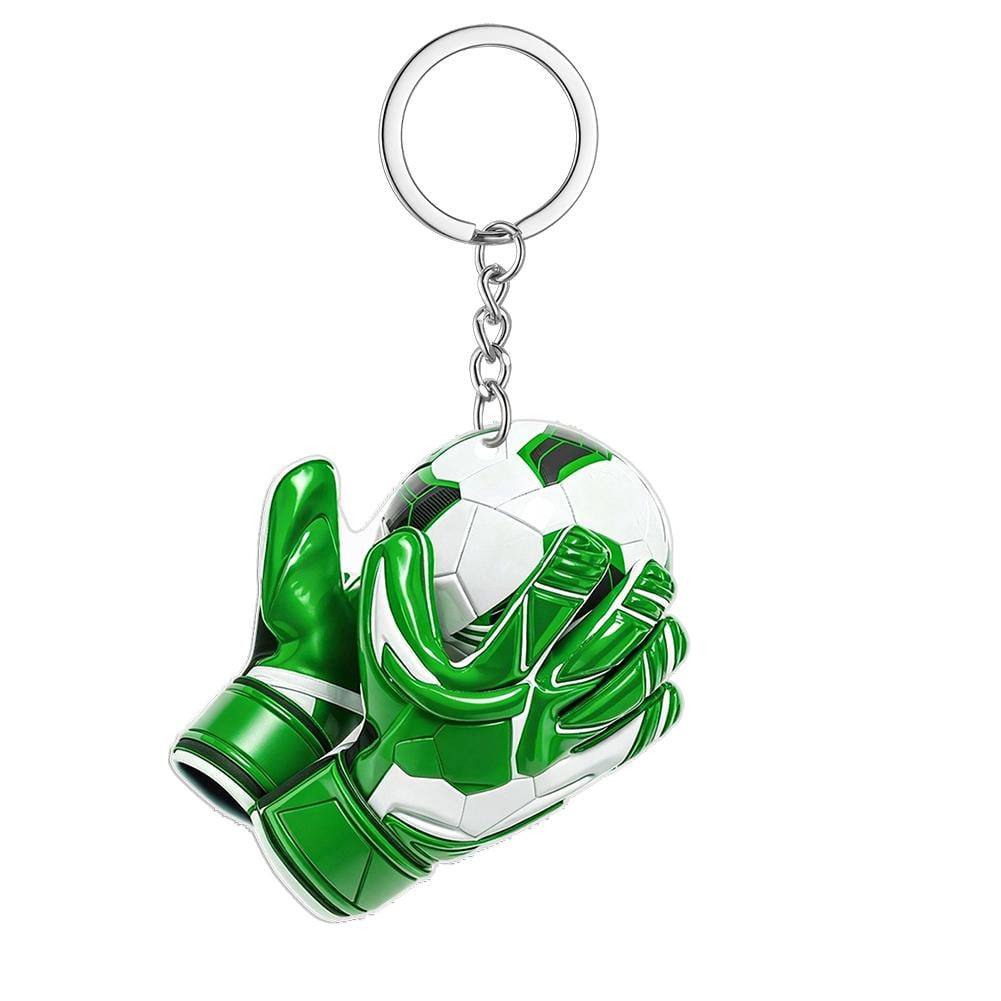 Agiufgs Football Goal Keychain 2.36, with Goalkeeper Gloves and ...