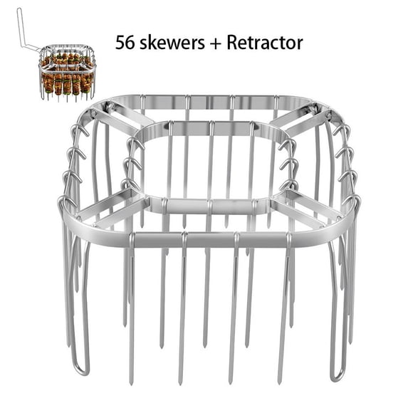 Agiufgs Fryer Skewer Rack 304 Stainless Steel, Vertical Hanging No ...
