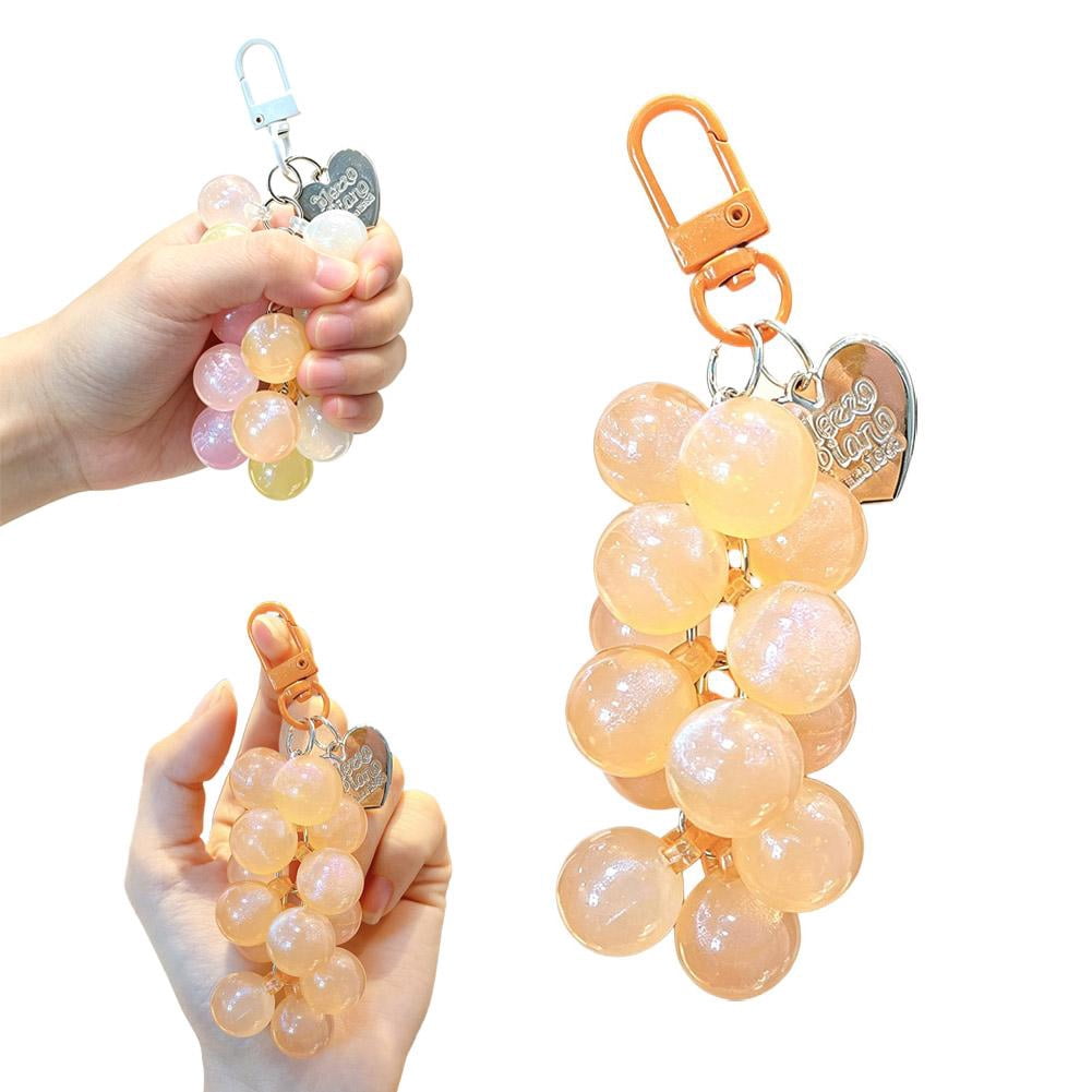 Agiufgs Grape Acrylic Keychain 6.8 X 1.02 in, Fingertip Stress Relief ...