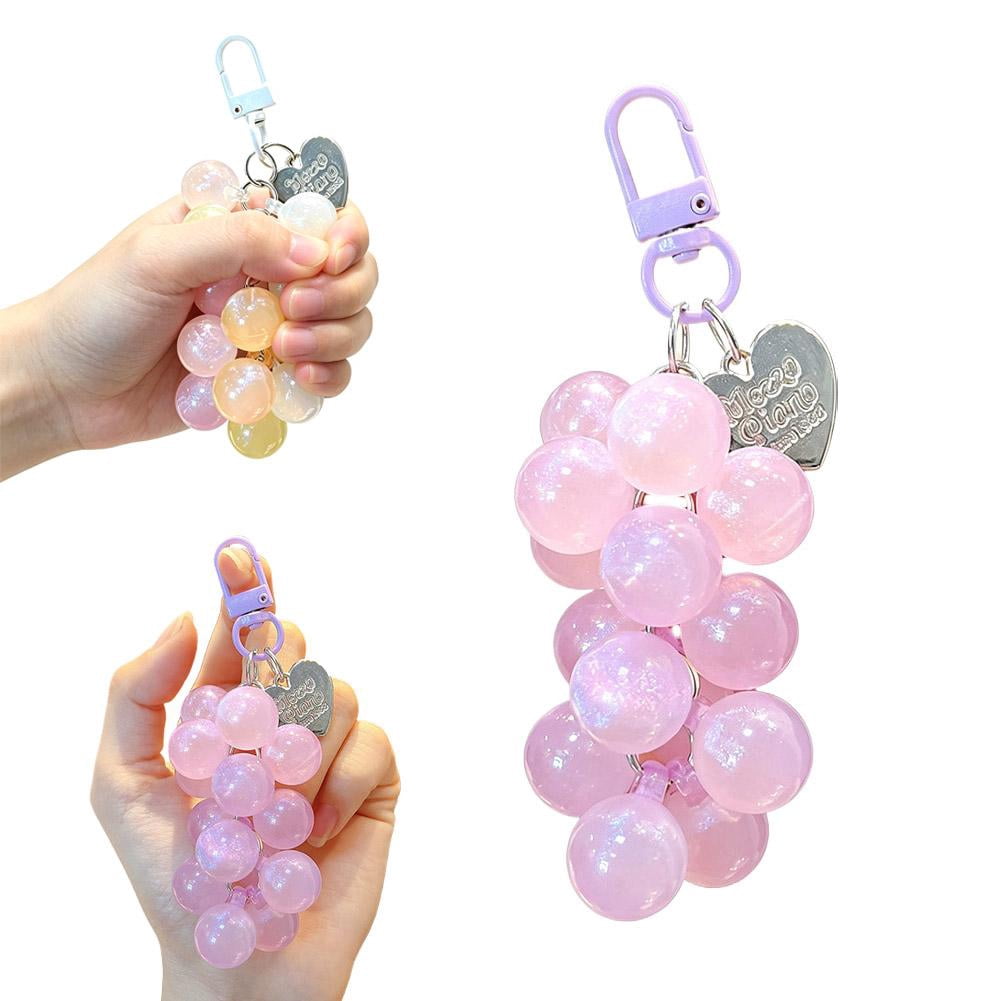 Agiufgs Grape Acrylic Keychain 6.8 X 1.02 in, Fingertip Stress Relief ...