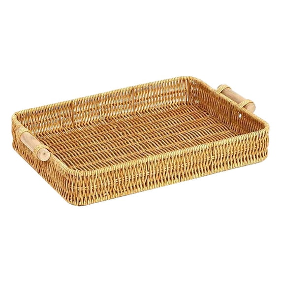 Agiufgs Handwoven Basket Tray, Versatile Storage and Display, for ...
