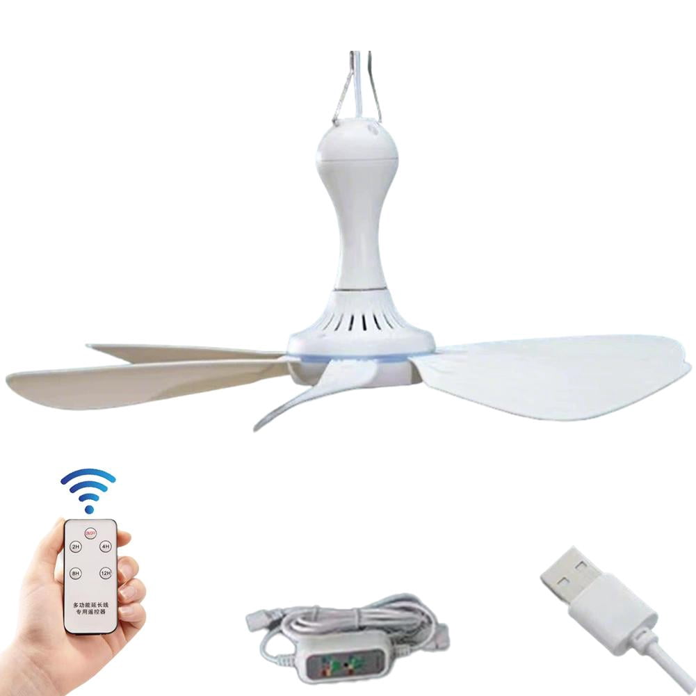 Agiufgs Hanging Fan 16.5 in USB Fan Remote, 6 Blades 30° Angled Quiet ...
