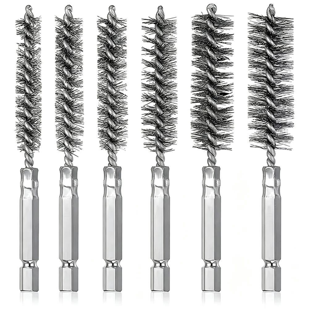 Agiufgs Hexagonal Pipe Brush Set, Drill Cleaning Brushes with Power ...
