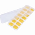 Agiufgs Ice Cube Tray 14, Flexible Silicone Bottom for Easy Release ...