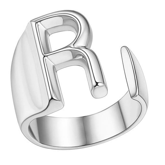 Agiufgs Initial Letter Adjustable Open, Personalized Initial Charm with ...