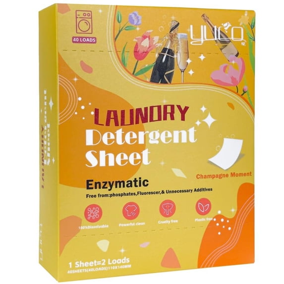 Agiufgs Laundry Tablets 40 Count, Plant-Based Concentrated Cleaning ...