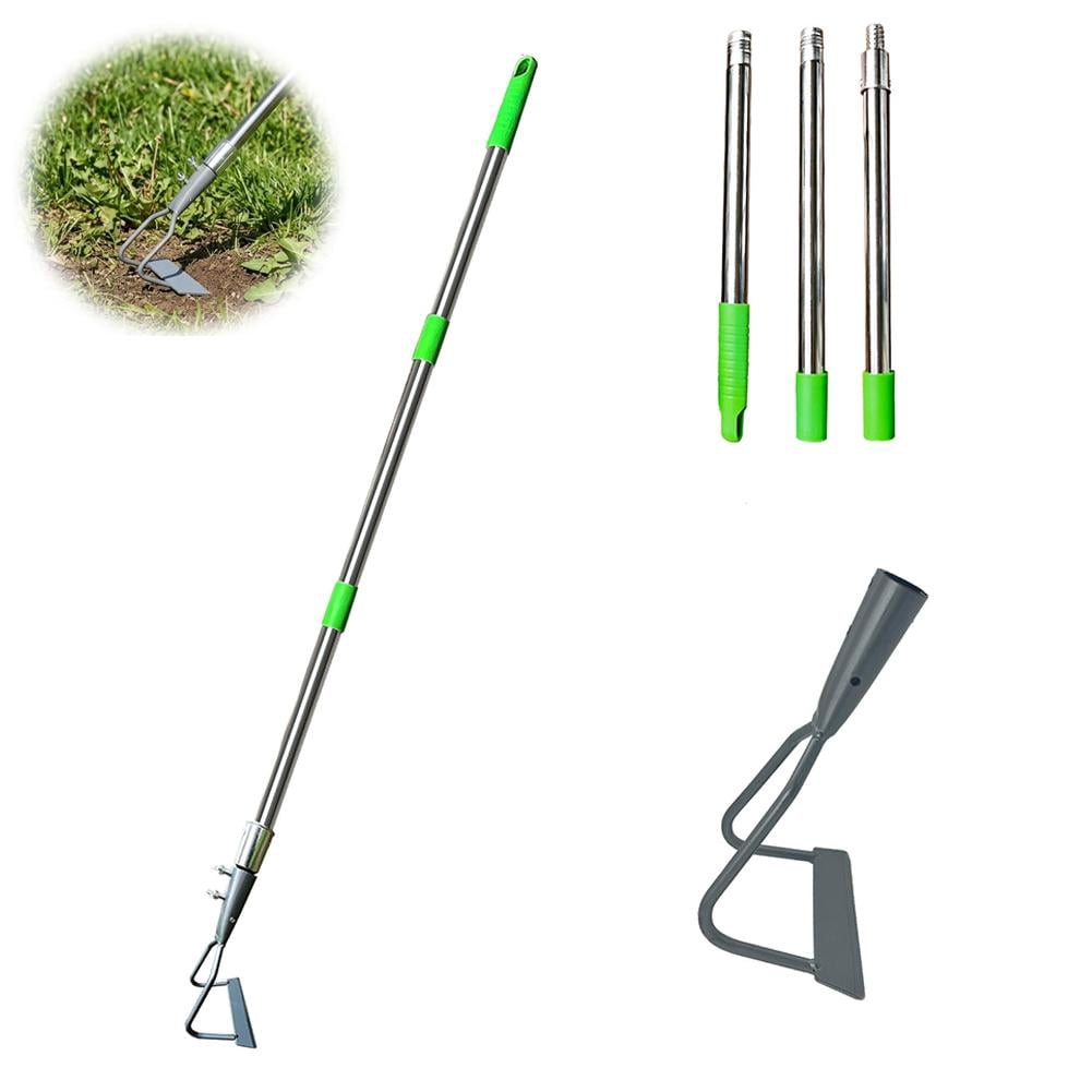 Agiufgs Loop Hoe Weeder 65.55 in, Adjustable Stainless Steel Handle ...