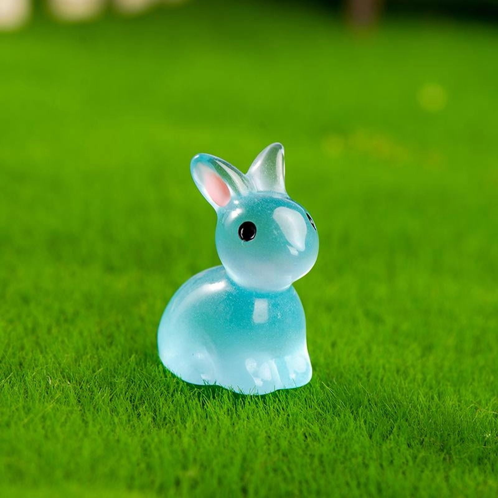 Agiufgs Luminous Resin Rabbit Figurine, Glows in the Dark for Nighttime ...