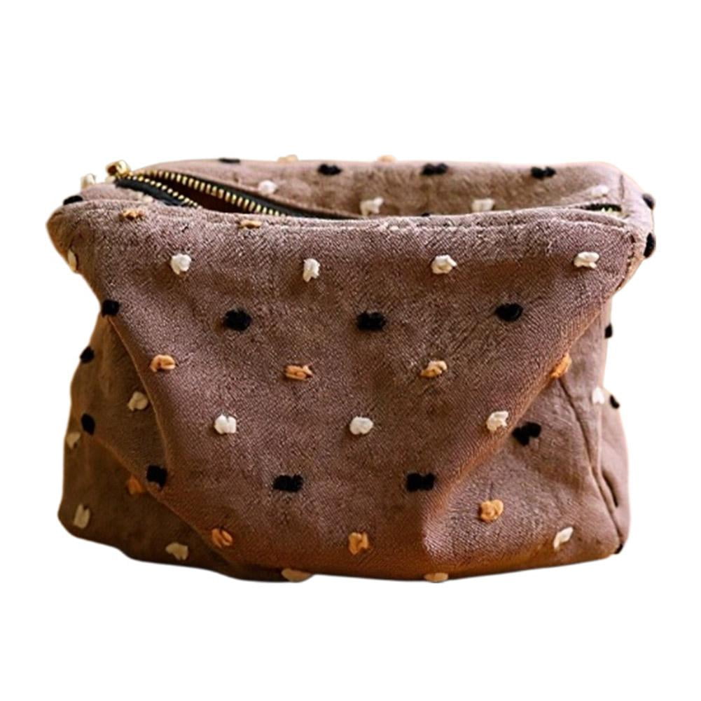 Agiufgs Makeup Bag 17 X 6 X 4.33 in, Grid Pattern Organizer, for Travel ...