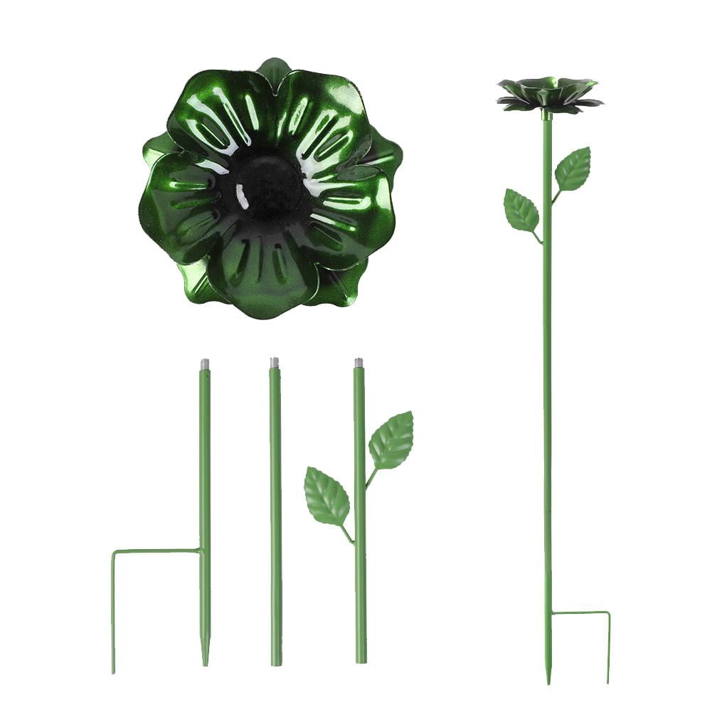 Agiufgs Metal Garden Bird Bath Stake 24.8, Dual as Bird Bath and Feeder ...