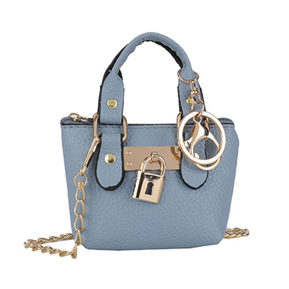 Agiufgs Mini Pu Crossbody Bag 3.94 in X, with Lock Embellishment and ...