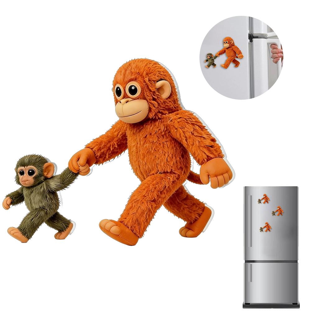 Agiufgs Monkey Fridge Magnets Acrylic, Adorable and Lively Decorative ...