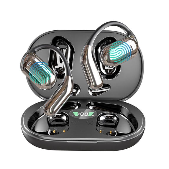 Agiufgs Open Ear Wireless Earbuds, Directional Sound & 360° Spatial ...