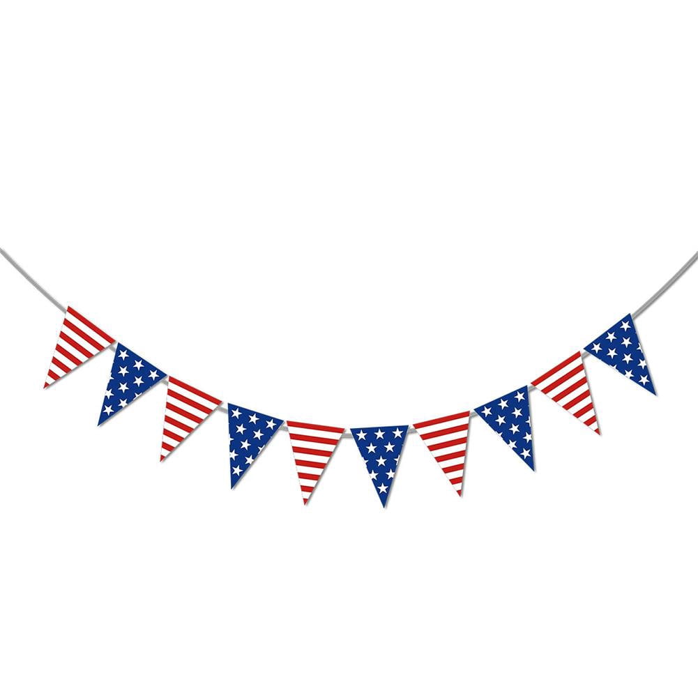 Agiufgs Patriotic Banner Paper Independence, Red White Blue Hanging ...