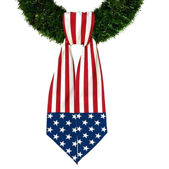 Agiufgs Patriotic Wreath Decoration Ribbon, Cloth Ribbon for Wreath and ...
