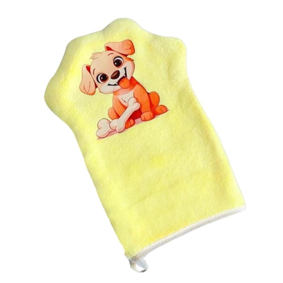 Agiufgs Pet Grooming Glove Coral Fleece, Rapid Water Absorption for ...