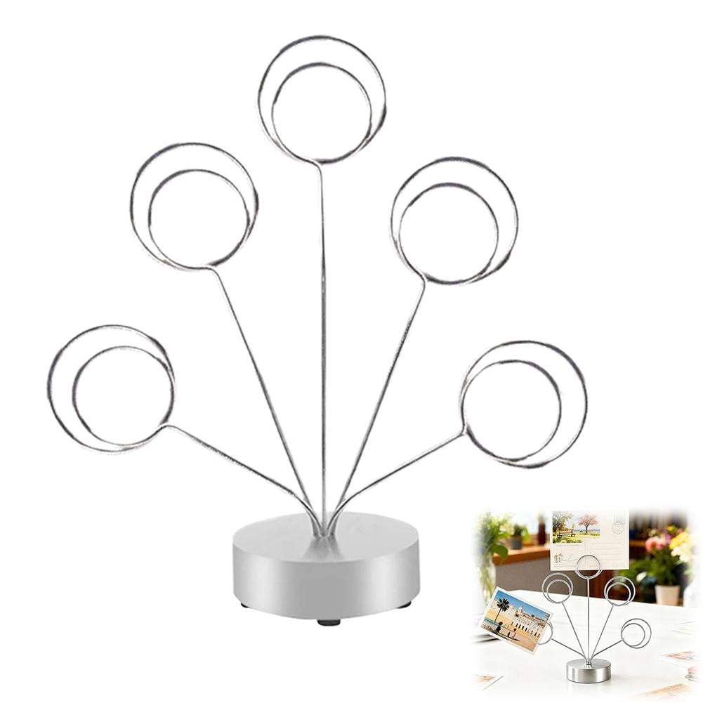 Agiufgs Photo Holder Tree Metal Picture Card, Radial Display with Five ...