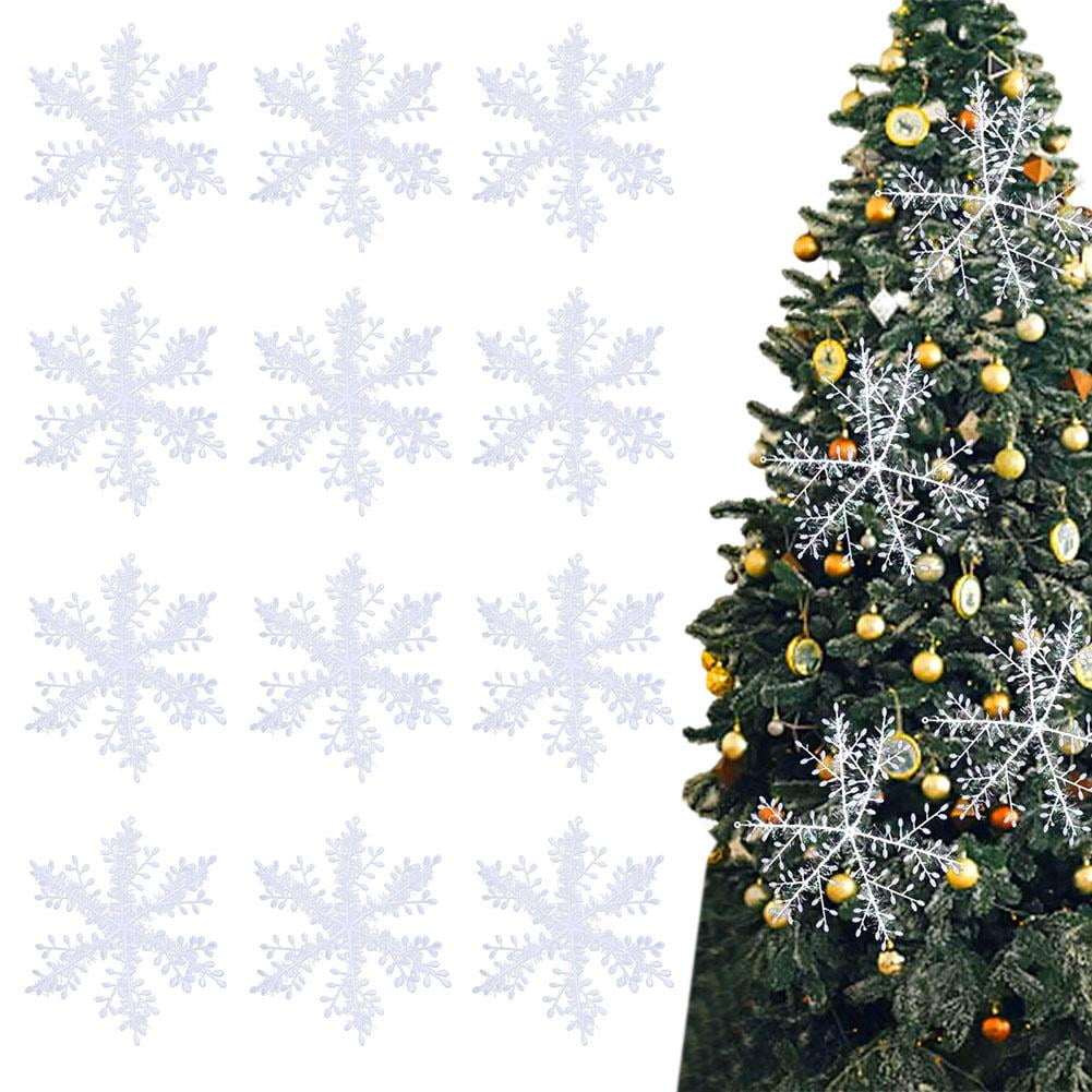 Agiufgs Plastic Christmas Snowflake Ornaments, Lightweight and Odorless ...