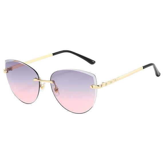 Agiufgs Rimless Cat Eye Sunglasses, Reduce Glare and Enhance Clarity ...