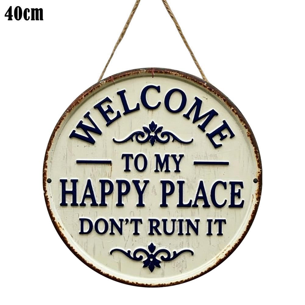 Agiufgs Round Metal Sign 7.87, Rustic Vintage Wall Decor with Humorous ...
