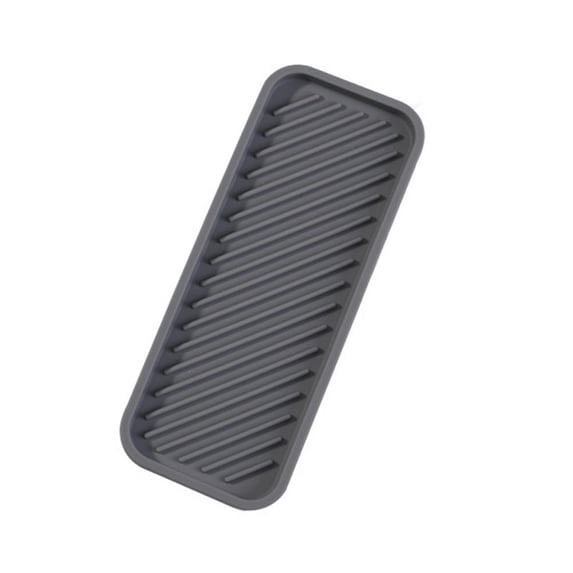 Agiufgs Silicone Sink Organizer Tray, Anti-Slip with Diagonal Grooves ...