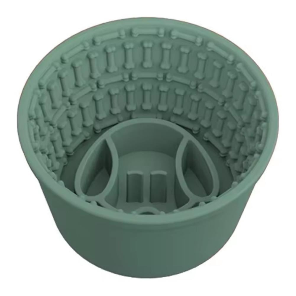 Agiufgs Slow Feeder Dog Bowl Silicone 5.1 in Diameter, Slows Eating ...