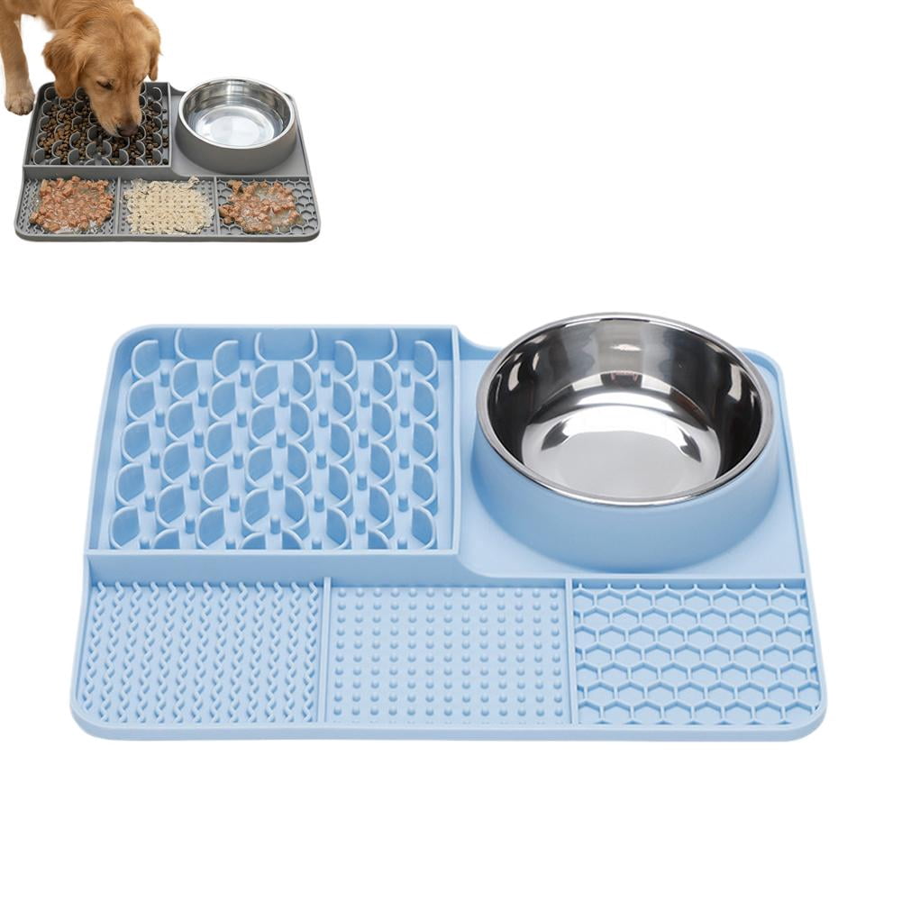 Agiufgs Slow Feeder Mat with Stainless Steel, Promotes Healthy Slow ...