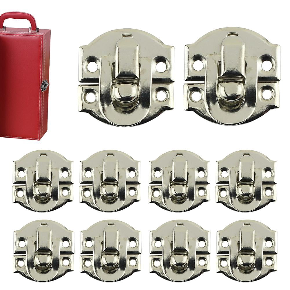 Agiufgs Small Iron Box Latches, 1.1 in, Complete Set with Screws ...