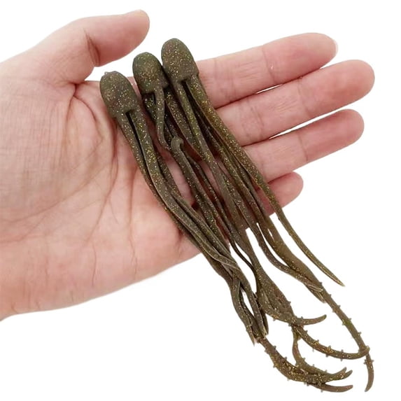 Agiufgs Squid Fishing Lures 3 Pack, Lifelike Tpe Tentacles Move ...