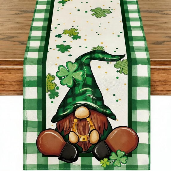 Agiufgs St. Patrick's Day Table Runner 13 X 72 in, Festive Shamrock ...