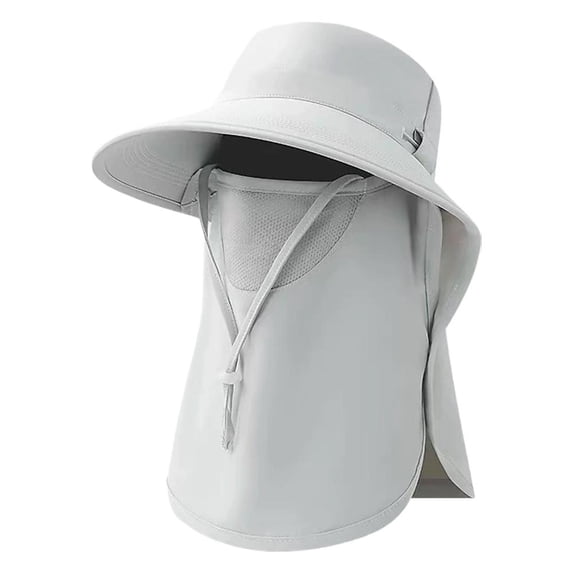 Agiufgs Sun Upf 50+ Wide Brim, Detachable Face Cover and Neck Flap, for ...