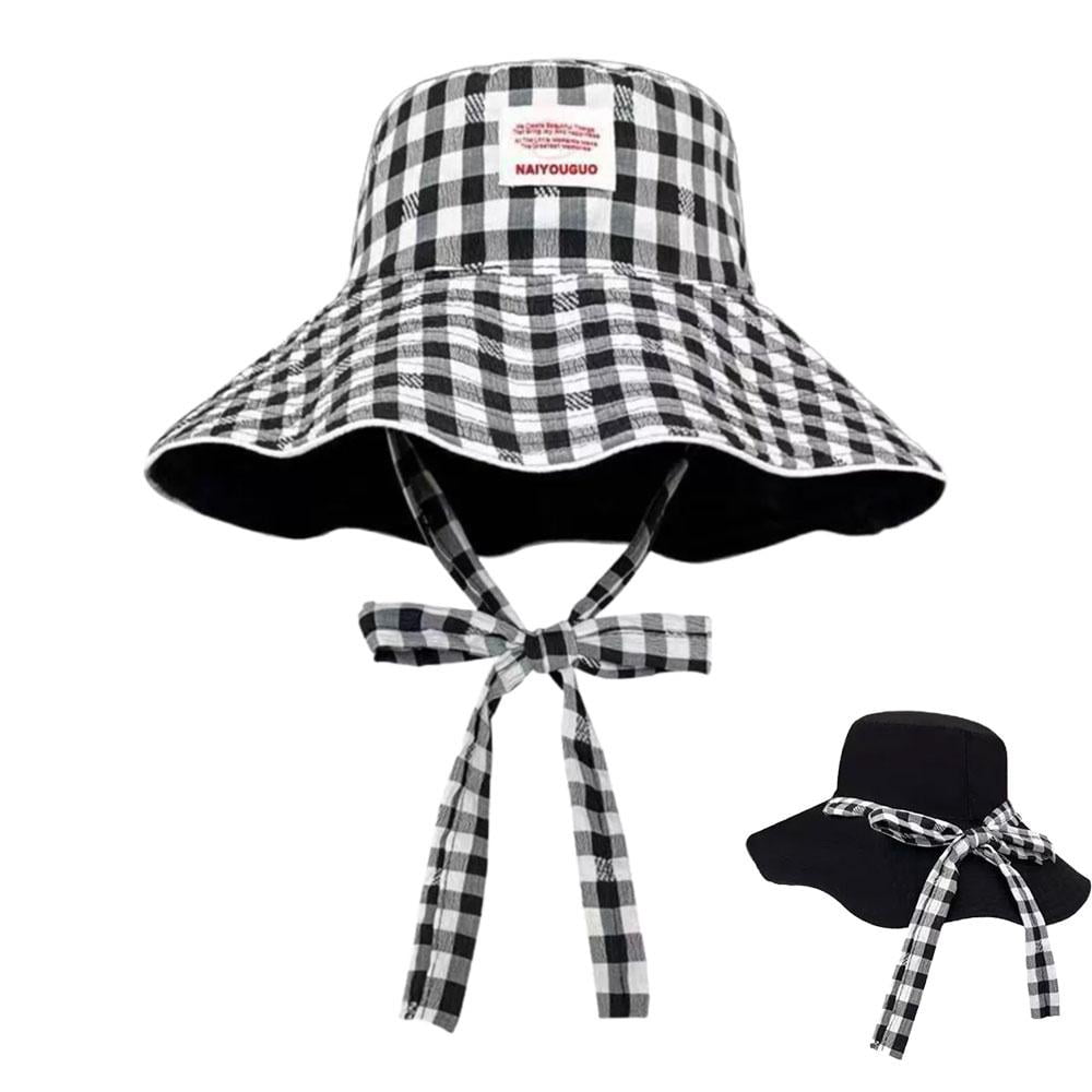 Agiufgs Sun Wide Brim Bucket, Reversible Double-Sided Design with, for ...