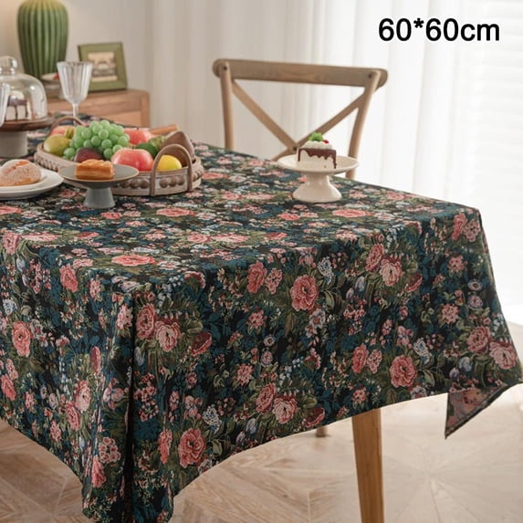 Agiufgs Floral Tablecloth 80% Polyester, Wrinkle-Resistant and Spill ...