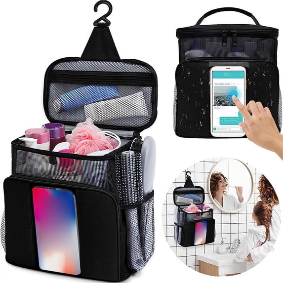 Agiufgs Toiletry Storage Bag Oxford, Large Capacity with Wet and Dry ...