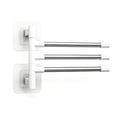Agiufgs Towel Rack Stainless Steel No Drill, 180° Swivel Arms with Rust ...