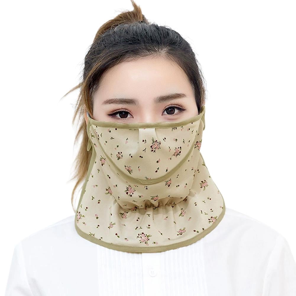 Agiufgs UV Protection Face Mask, 18.9 in Length with Adjustable Ties ...