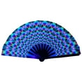 Agiufgs Uv Fluorescent Folding Fan 13 in, Glows Under Black Light, for ...