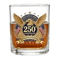 Agiufgs Whiskey Glass 10.14 Fl Oz, Eagle Design with 250 Years ...