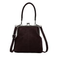 Agiufgs Women's Crossbody Bag Synthetic Leather, Vintage Kiss-Lock ...